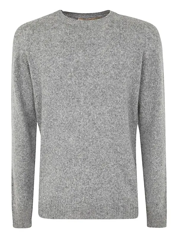 ROBERTO COLLINA Long Sleeve Crew Neck Sweater - Grey