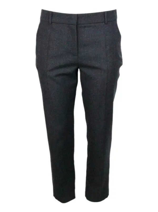 Eleventy New York Stretch Wool Trousers - Carbon