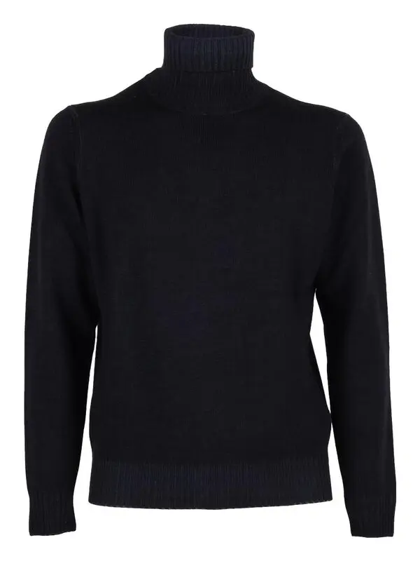 PHI FDL High Neck Long Sleeve Sweater - Black