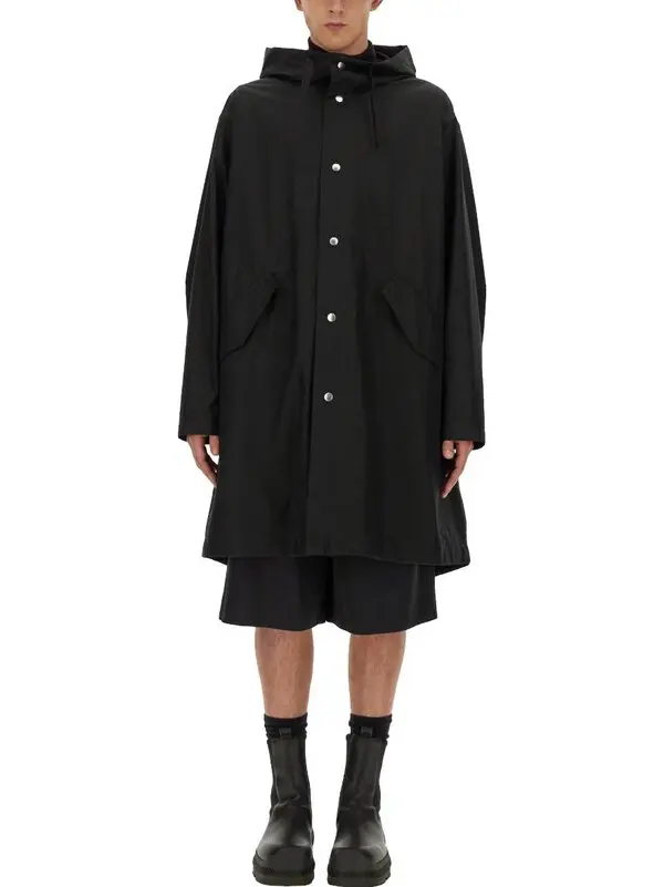 JIL SANDER Parka With Logo - Black
