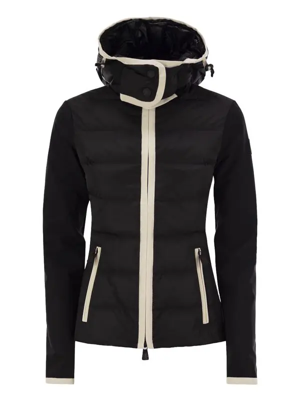 Moncler Padded Zip Up Hoodie - Black