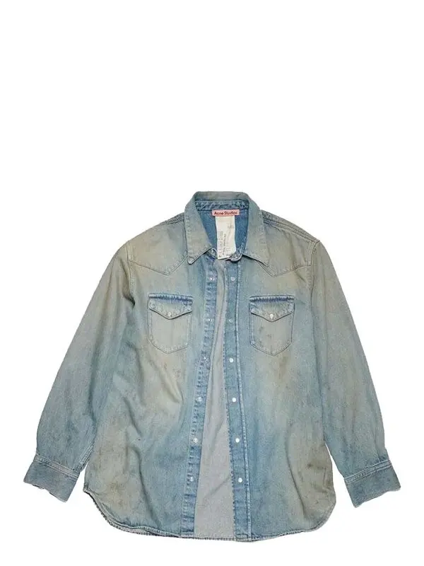 Acne Studios Denim Button-up Shirt - Mid Blue