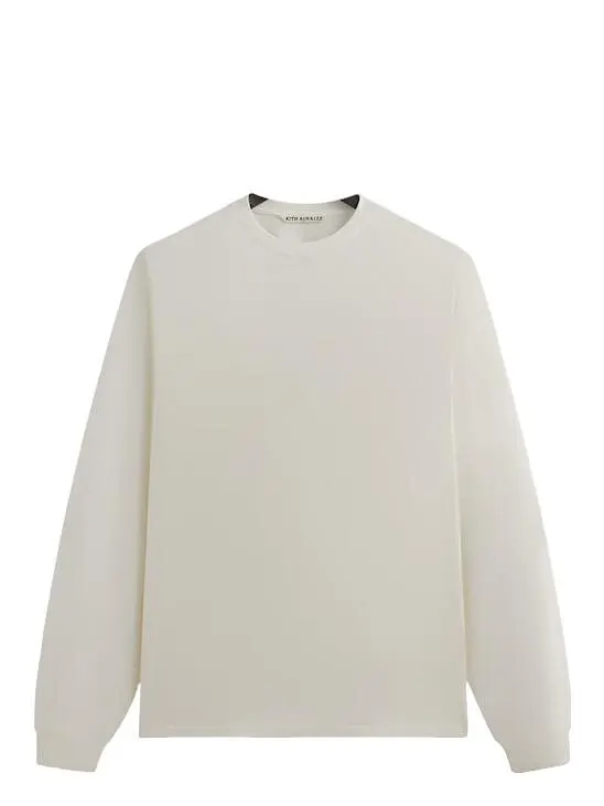 Kith 101 X Auralee Luster Plaiting Long Sleeve Tee Shirt - Tofu