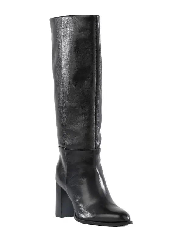 Seychelles Push To Start Knee High Boot - Black Leather