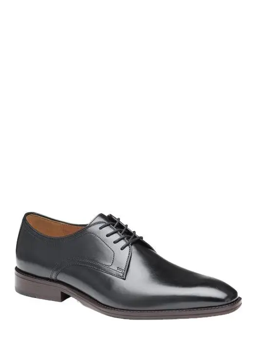 Johnston & Murphy Sullivan Plain Toe Derby - Black Italian Calfskin