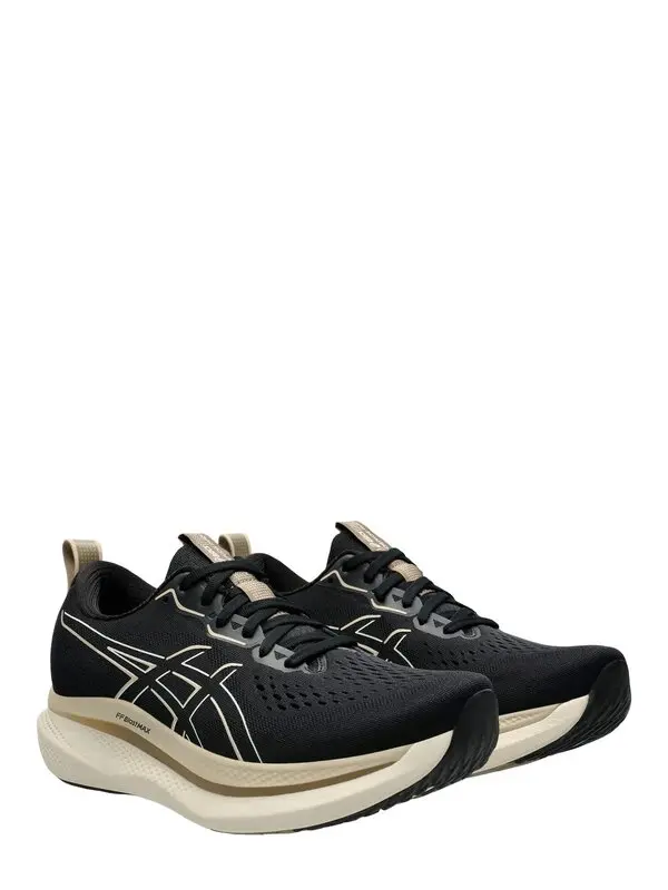 Asics Glideride® Max Running Sneakers - Black/ Oatmeal