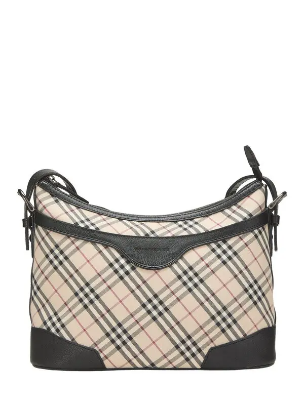 Burberry House Check Jacquard Shoulder Bag - Black