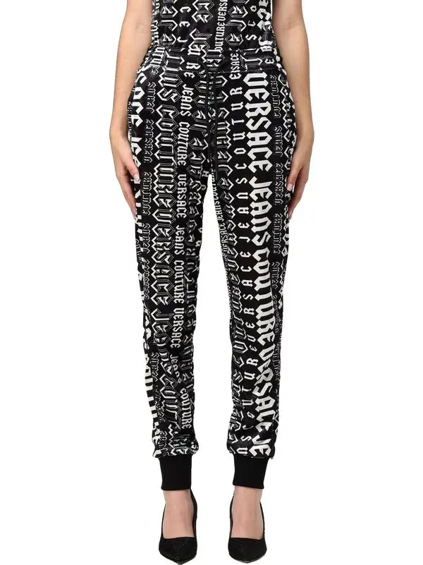 Versace Printed Trousers - Black