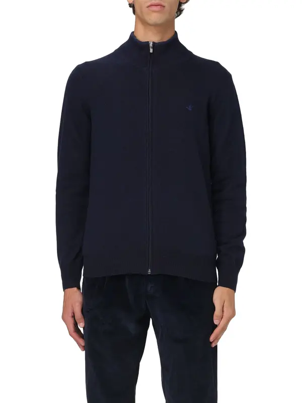 BROOKSFIELD Zip Up Sweater - Navy