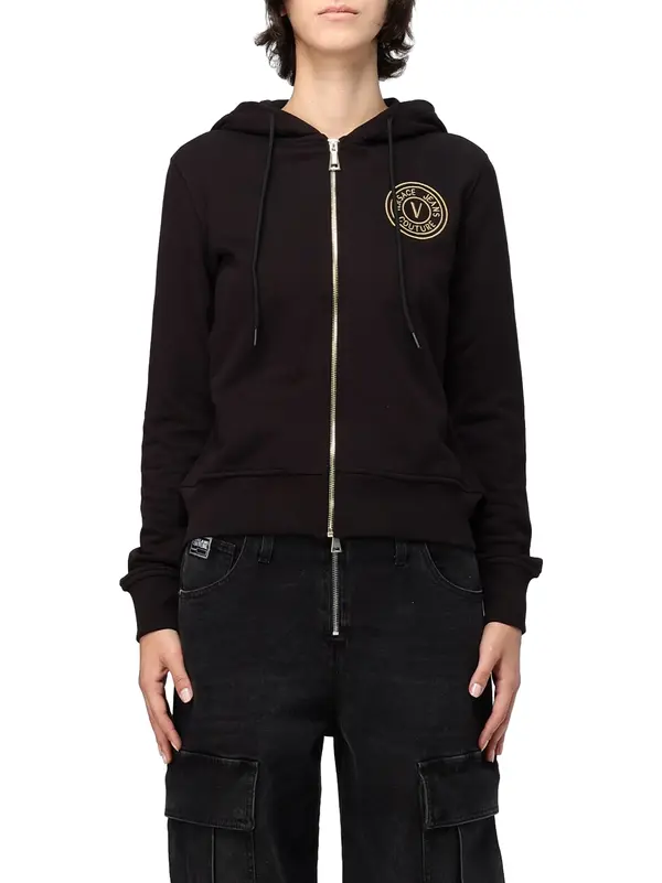 Versace Full Zip Sweatshirt - Black