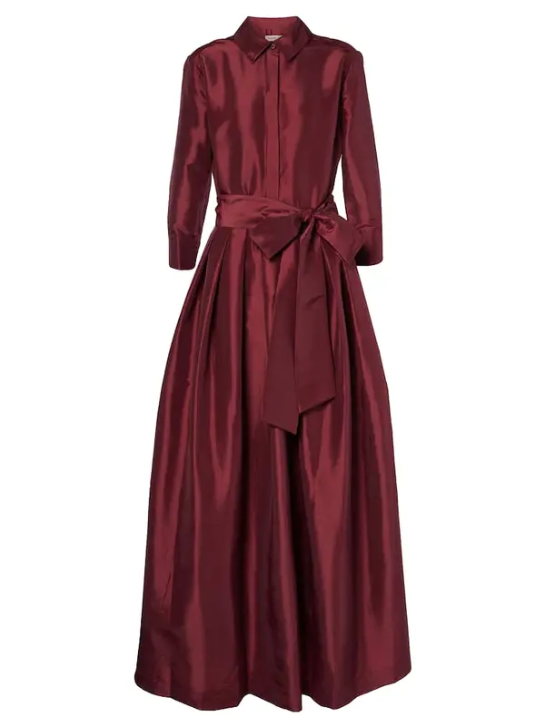Simkhai Julip Taffeta Gown - Burgundy