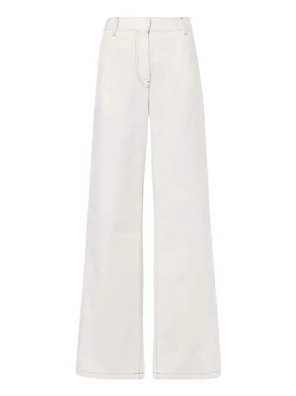 Dries Van Noten High-rise Straight Leg Jeans - White