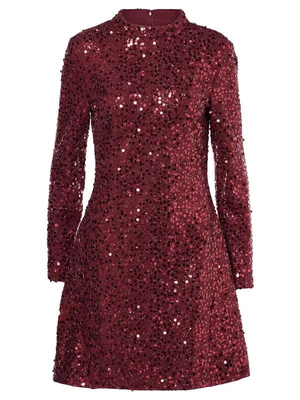 Simkhai Safia Sequined Minidress - Burgundy