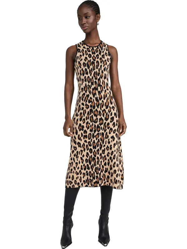SIMONMILLER Axon Sleeveless Knit Dress - Cheetah