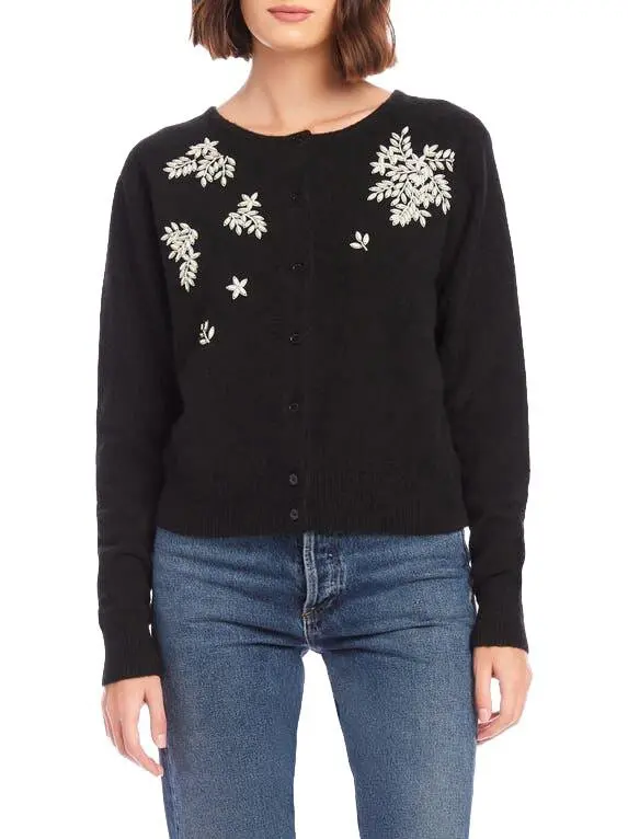 Fifteen Twenty Embellished Cardigan - Black