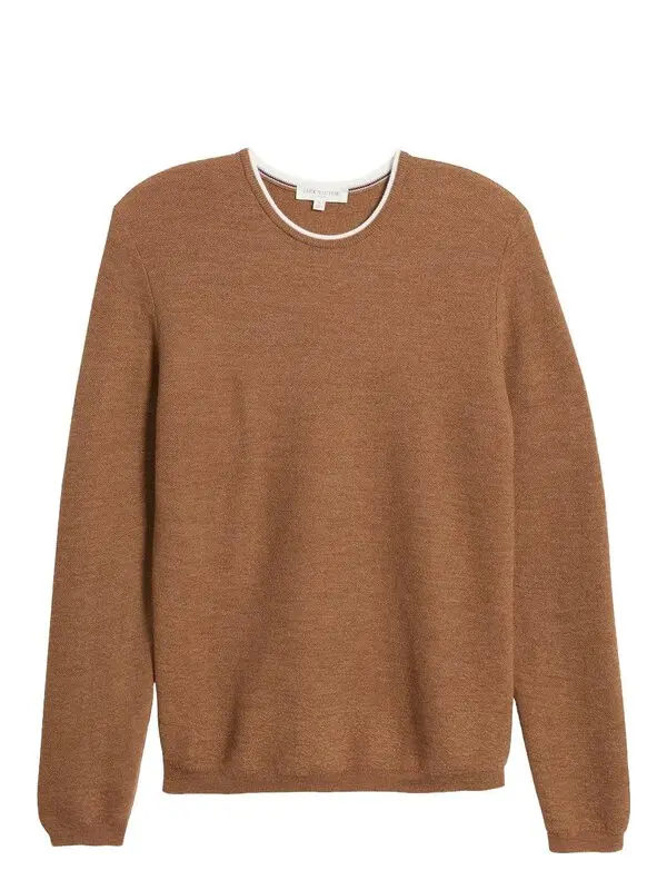 JACK VICTOR Belvedere Merino Wool Sweater - Camel