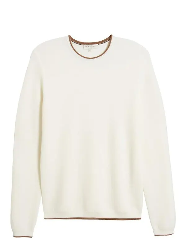 JACK VICTOR Belvedere Merino Wool Sweater - Ecru