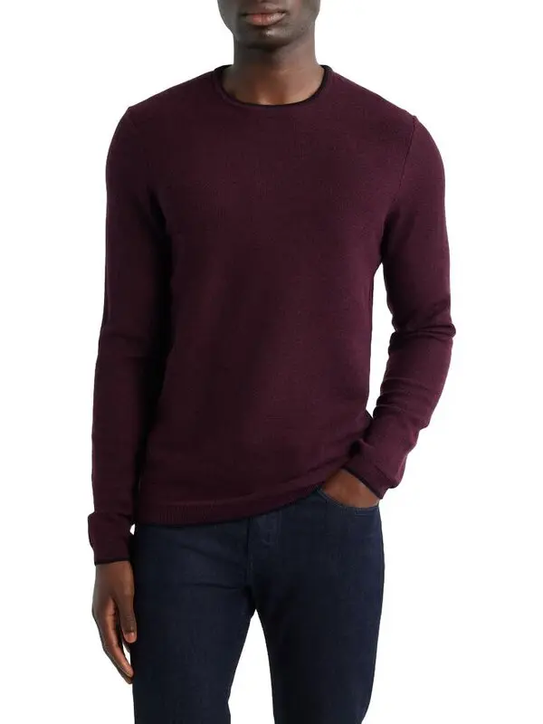 JACK VICTOR Belvedere Merino Wool Sweater - Wine