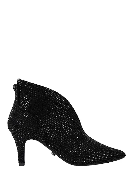 Carvela Crystal-embellished Faux-leather Shoe Boots - Black/comb