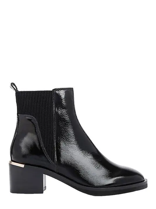 Carvela Liberty Heeled Patent-leather Ankle Boots - Black/comb