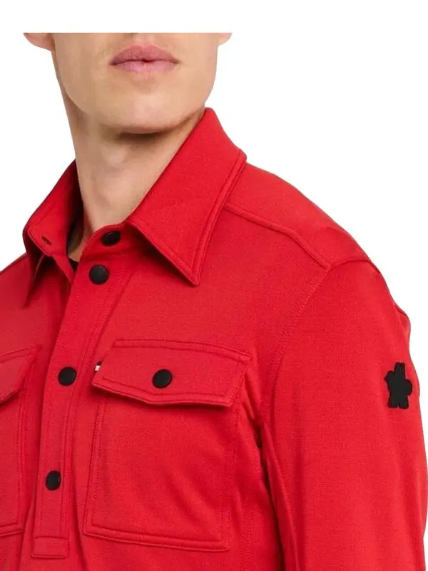 Moncler Apos;s Polartec Polo Shirt - Dark Red
