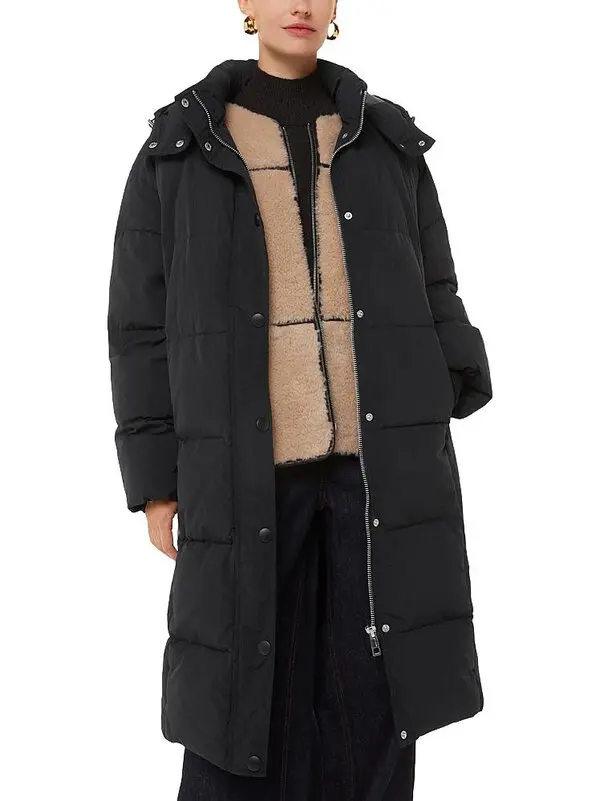 Whistles Una Puffer Coat - Black