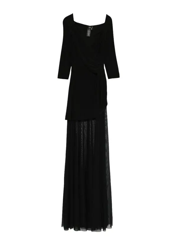 Norma Kamali Draped Long Dress - Black