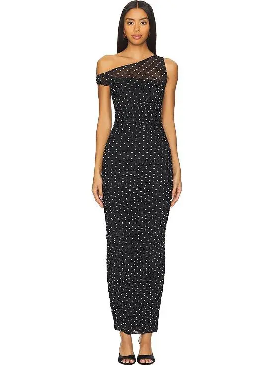 AFRM Biona One Shoulder Maxi Dress - Black