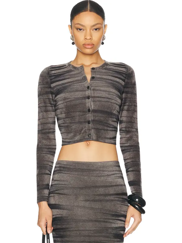 Alexander Wang Cropped Cardigan - Eiffel Tower