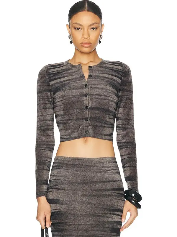 Alexander Wang Cropped Cardigan - Eiffel Tower