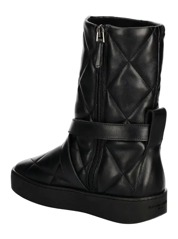 Emporio Armani Quilted Snow Boots - Black