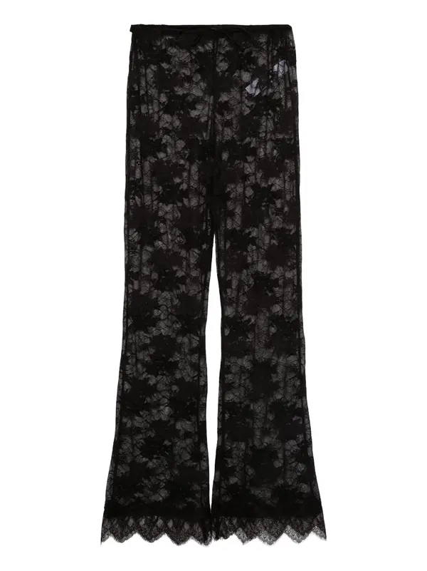 Oseree Lace Trousers - Black