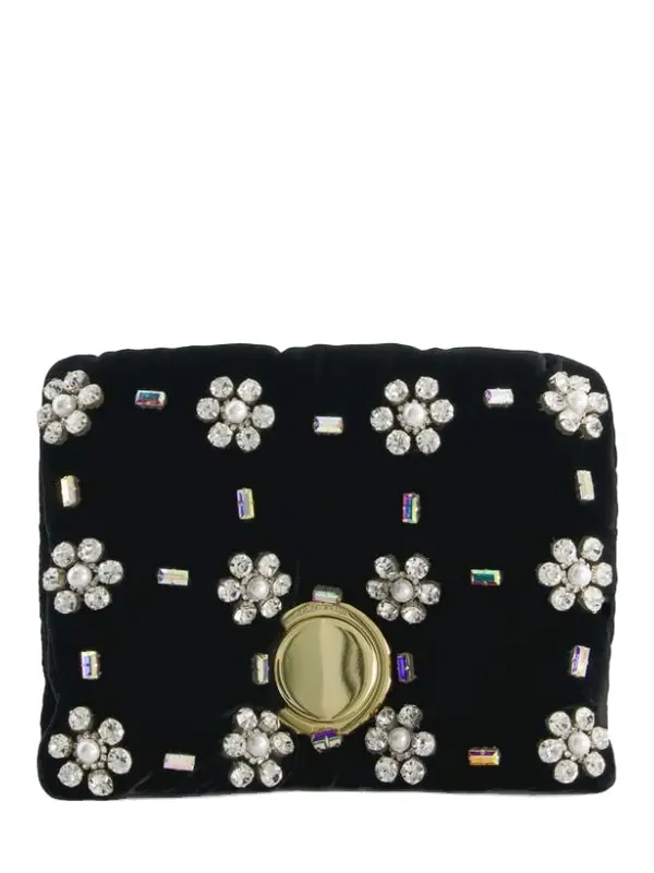 Giambattista Valli Airbag Velvet Clutch - Black