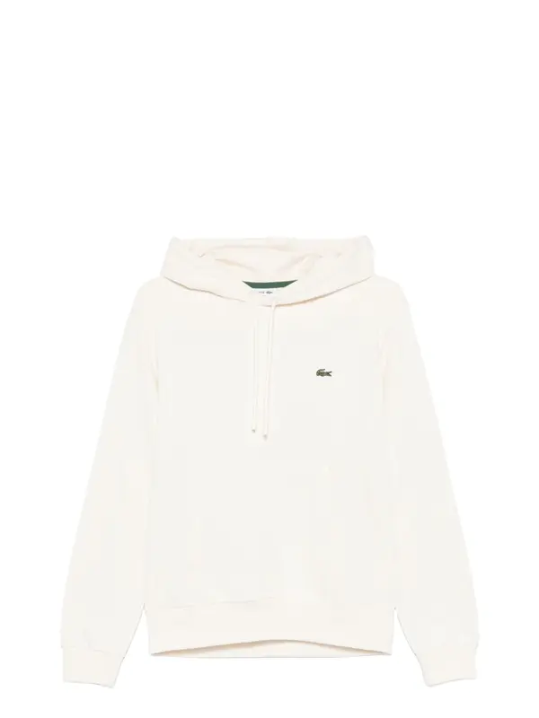 Lacoste Crocodile-patch Hoodie - Neutrals
