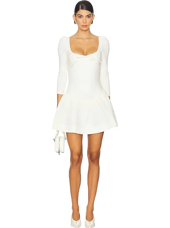 For Love & Lemons Aliyah Pointelle Mini Dress - Cream