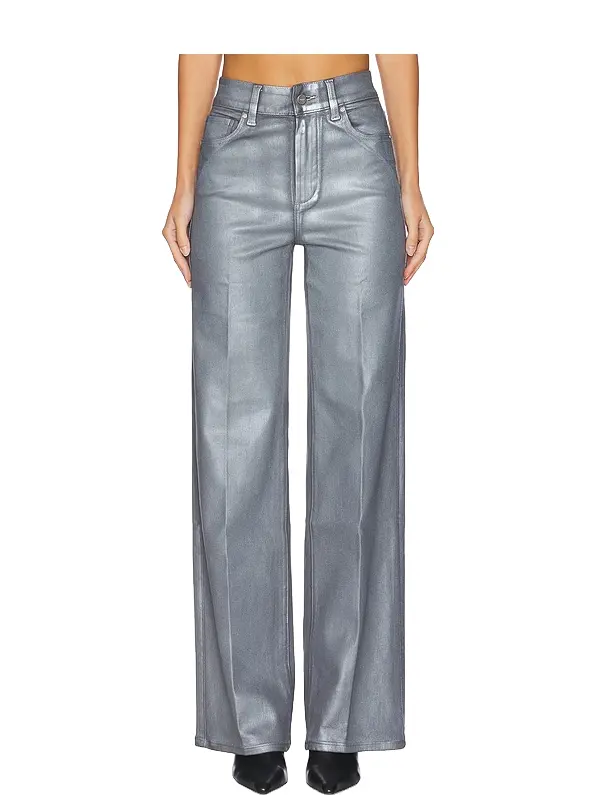 Paige Sasha Wide-leg Jeans - Silver Shimmer