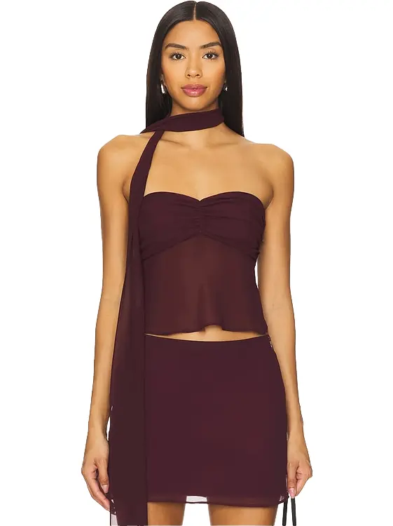 LOVERS AND FRIENDS Mariah Top - Wine Red