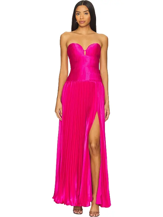 AMUR Ludlow Strapless Gown - Wild Orchid