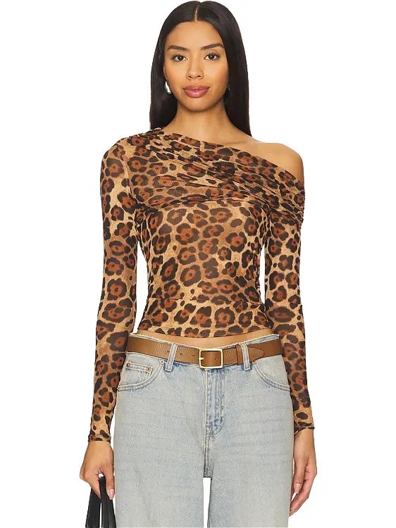 AFRM Barry Top - Cocoa Leopard
