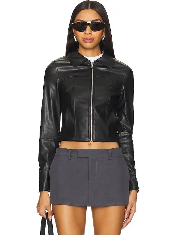 Superdown Haydenn Faux Leather Jacket - Black