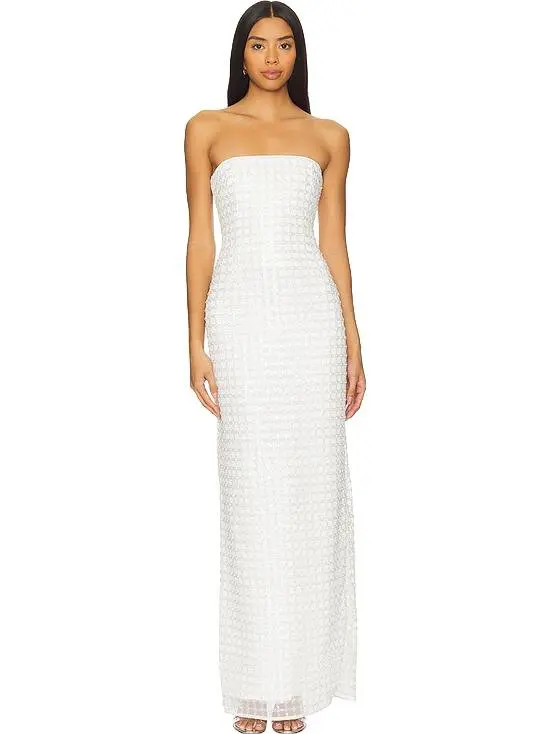 Simkhai Reign Strapless Gown - White