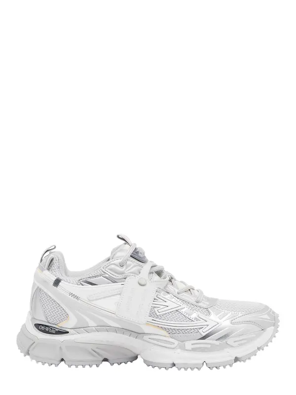 Off-White Be Right Back" Panelled Mesh Sneakers - Grey