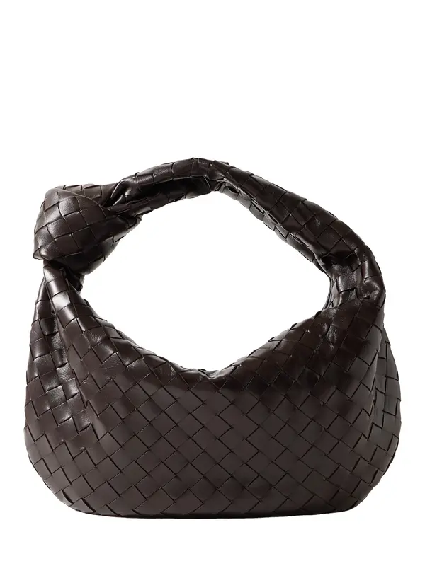 Bottega Veneta Jodie Teen Mini Knotted Intrecciato Leather Tote - Brown