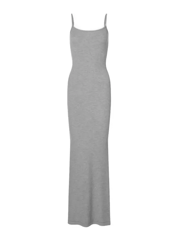 SKIMS Soft Lounge Long Slip Dress - Heather Grey
