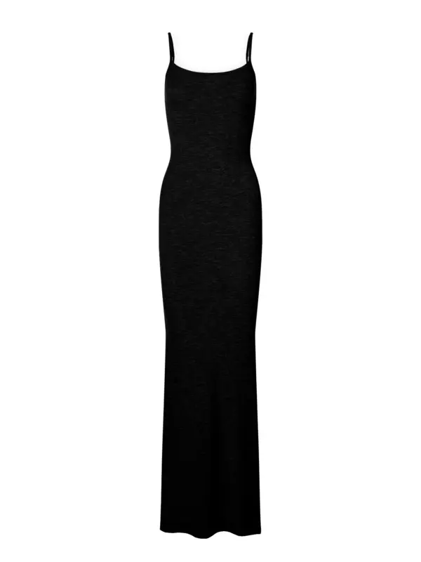 SKIMS Soft Lounge Long Slip Dress - Onyx