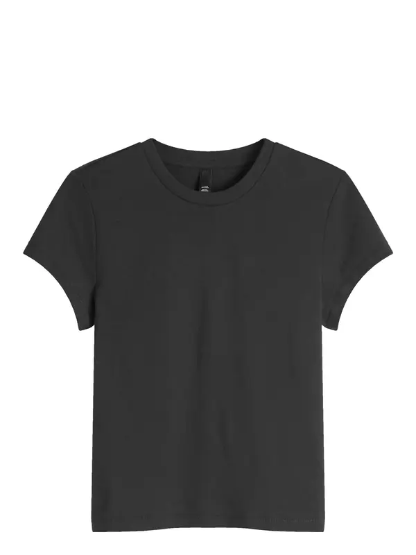 SKIMS Relaxed Tees Shrunken T-shirt - Onyx