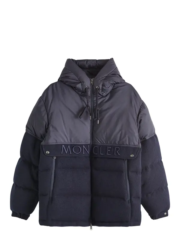 Moncler Andres Wool Padded Jacket - Navy