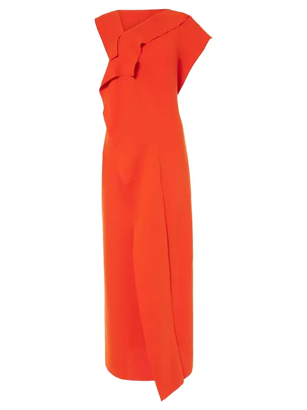 Plan C Asymmetric Maxi Dress - Red