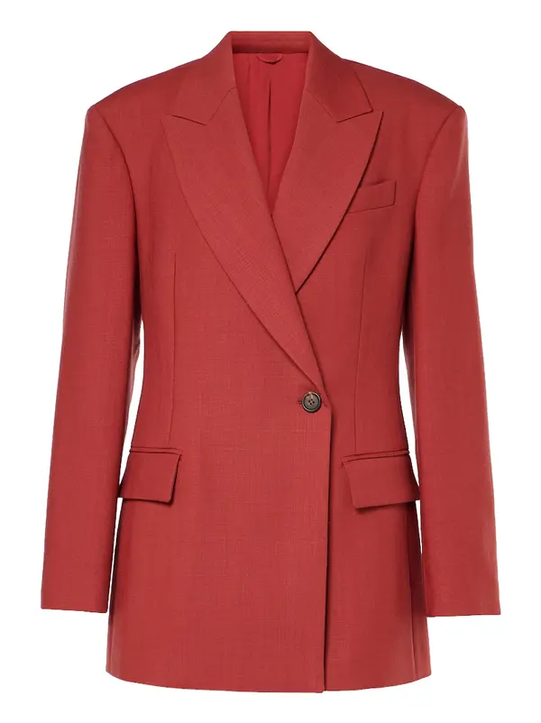 Brunello Cucinelli Virgin Wool Twill Blazer - Red