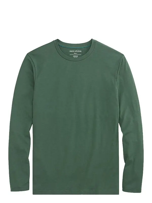 Mack Weldon Long Sleeve Pima Crewneck Tee - Greenlake